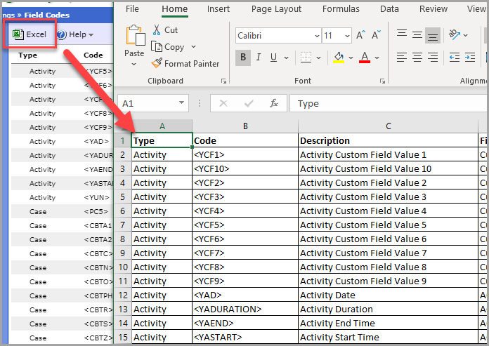 Field Codes – extendedReach Help Center